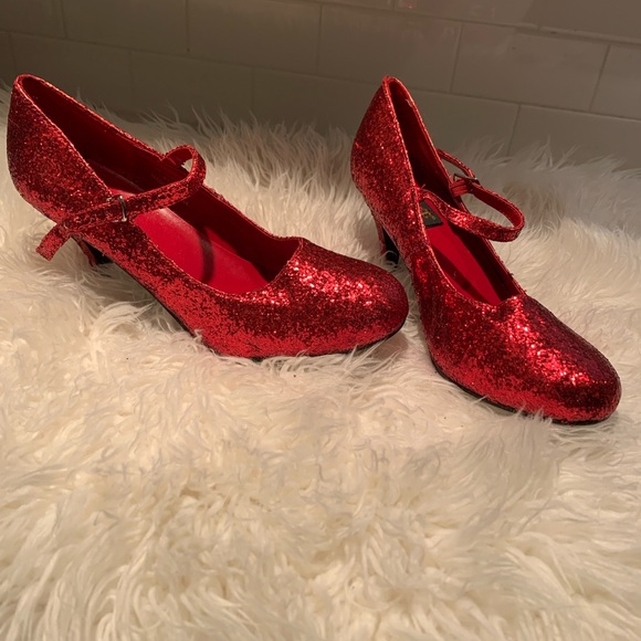 Spirit | Shoes | Spirit Red Glitter Heels | Poshmark